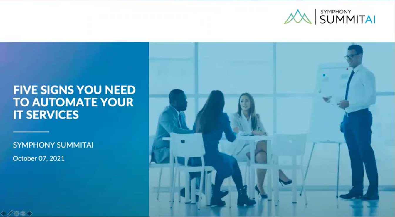 Five signs you need to automate your IT services - SymphonyAI