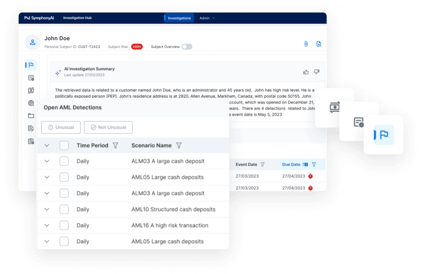 Sensa Investigation Hub - NetReveal Financial | SymphonyAI