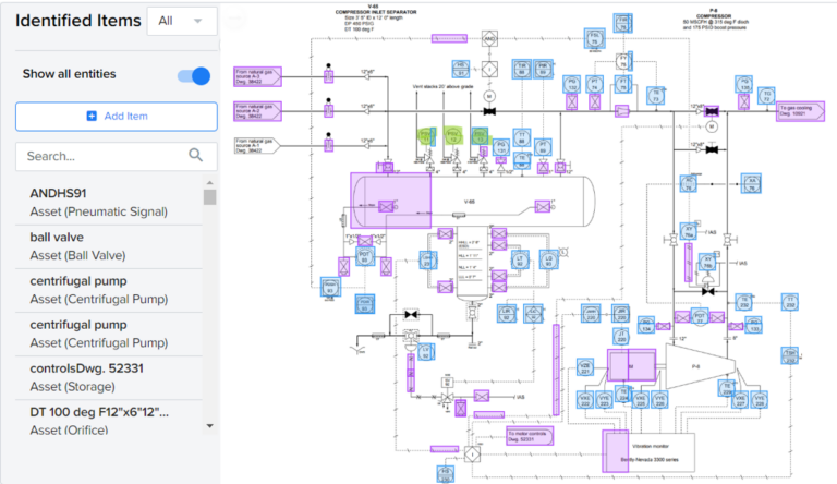 Intelligent piping and instrumentation diagrams (P&IDs)