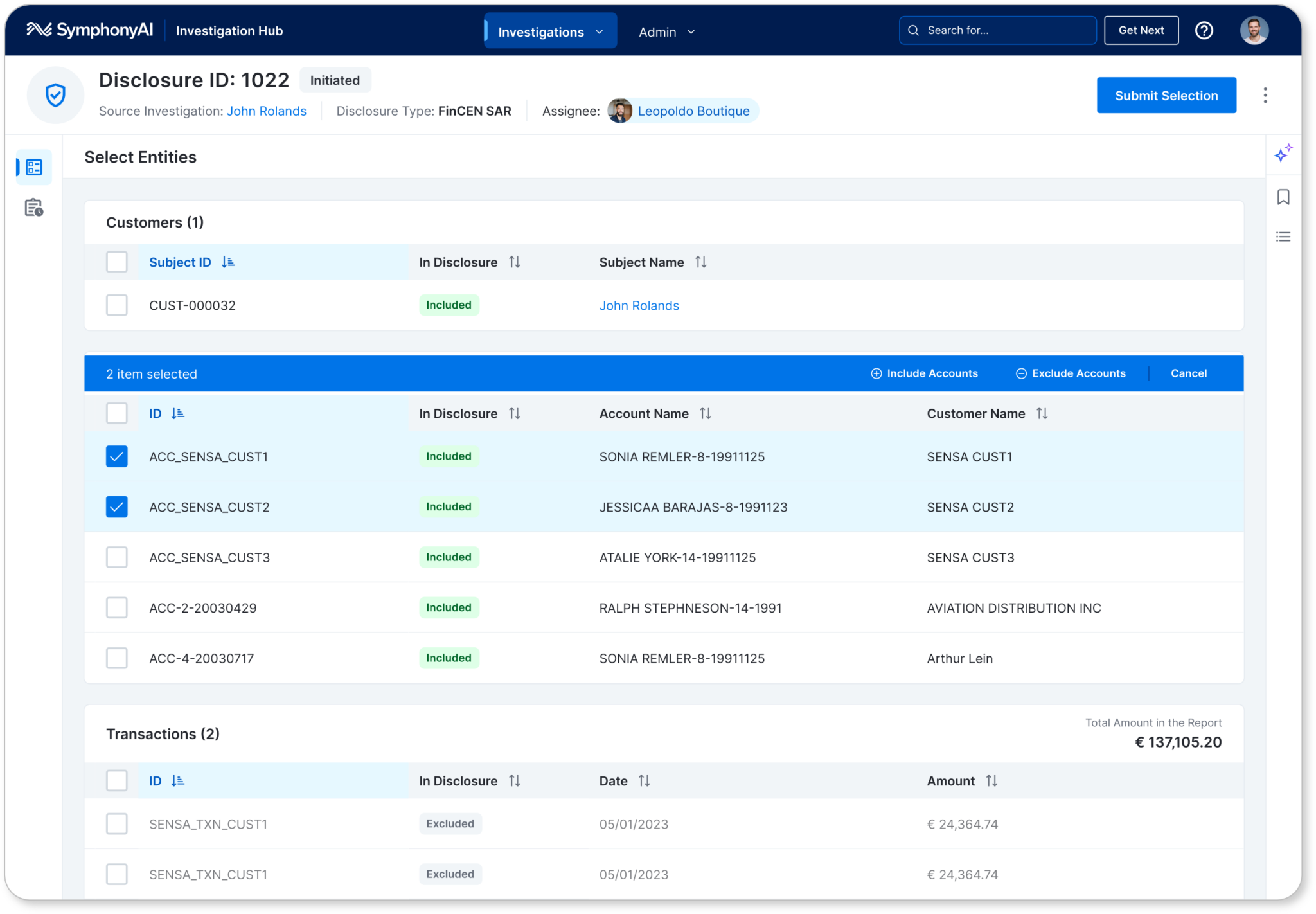 Sensa Investigation Hub - NetReveal Financial | SymphonyAI
