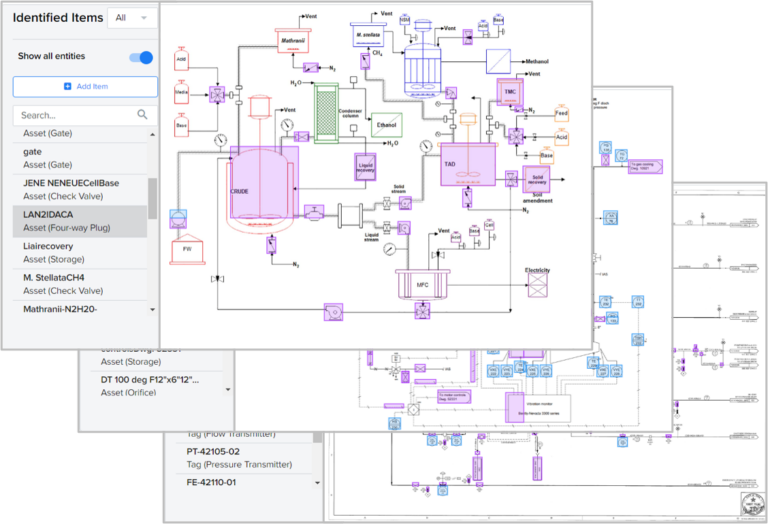 Intelligent piping and instrumentation diagrams (P&IDs)